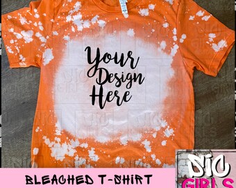 Orange Bleached Shirt - Etsy