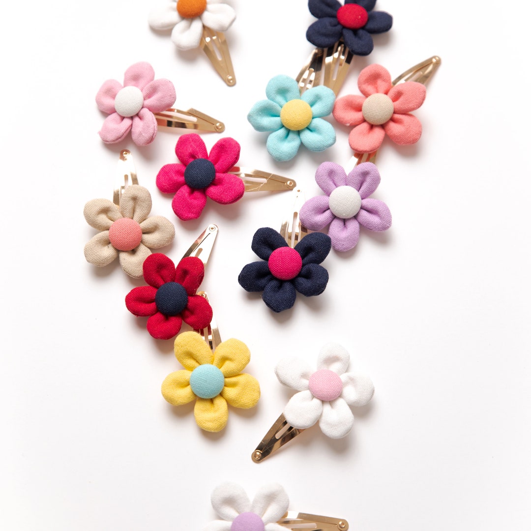 PUFF FLOWER Hair Clip, Baby Hair Clip, Baby Snap Clip, Hair Clips for ...