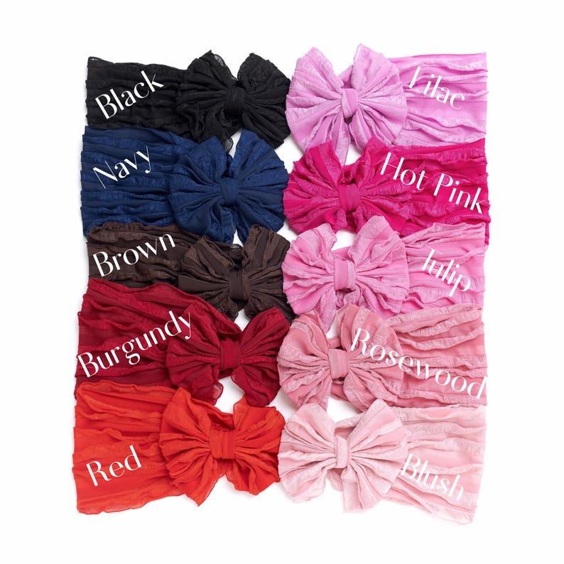 Big Bow Baby Headbands, Baby Girl Headbands, Newborn Bow Headband ...