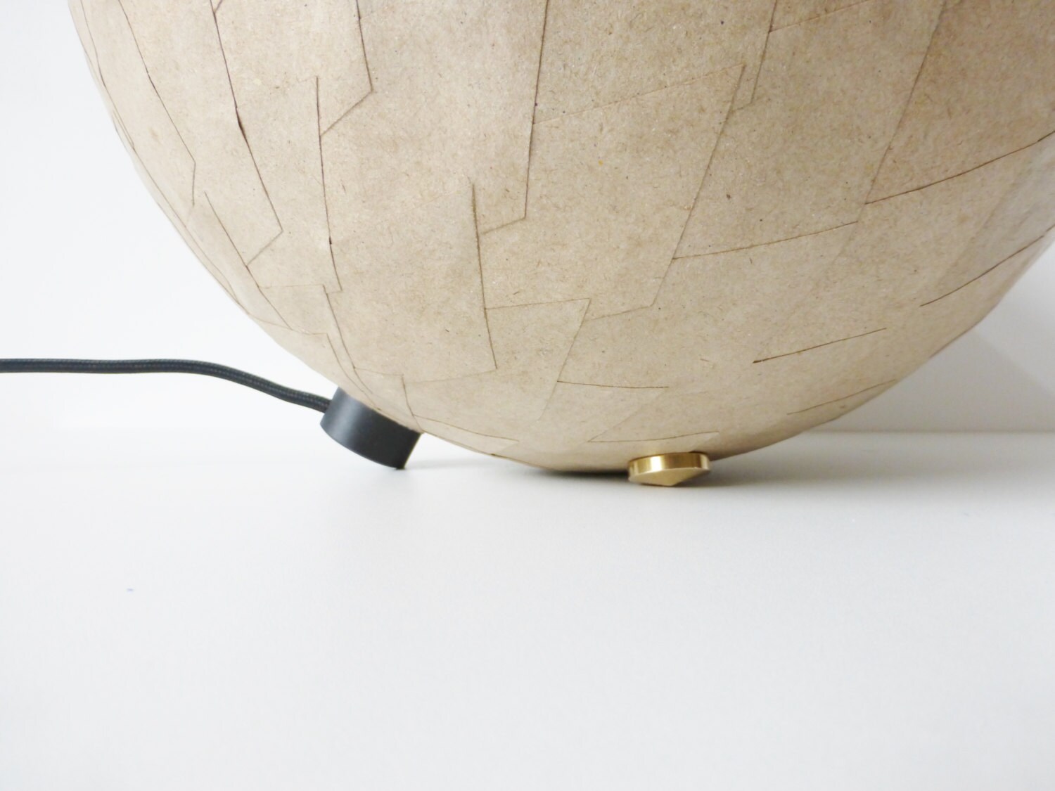 METEOR LUMINAIRE Laying Lamp Kraft and Gold Recycled Kraft - Etsy
