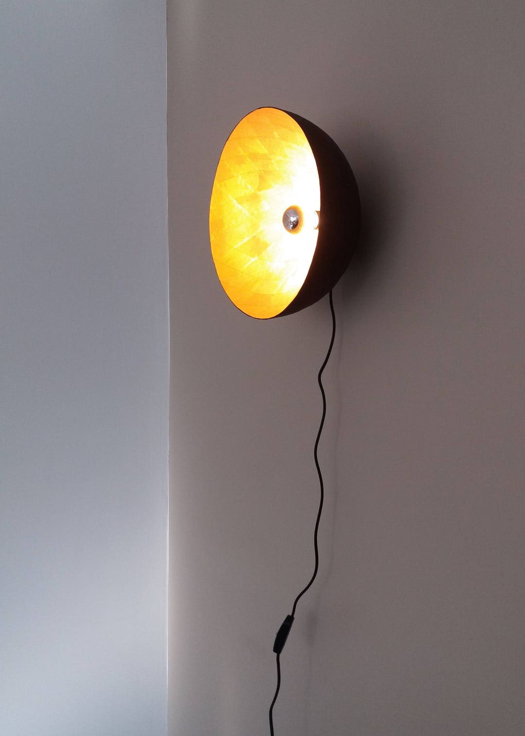 HEMISPHERE Light, Wall Lamp, Recycled Kraft Paper - Etsy