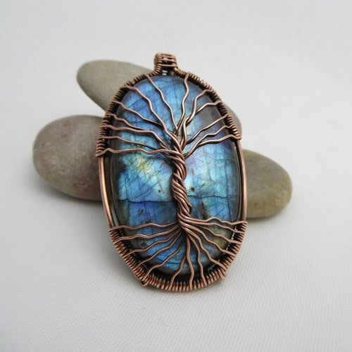 Labradorite Tree of Life Pendant Tree of Life Wire Wrapped | Etsy