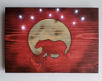 Bear wood burning | Etsy