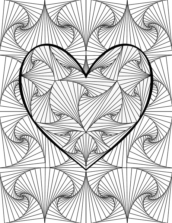 Zentangle Heart Coloring Page Free Printable Coloring Pages