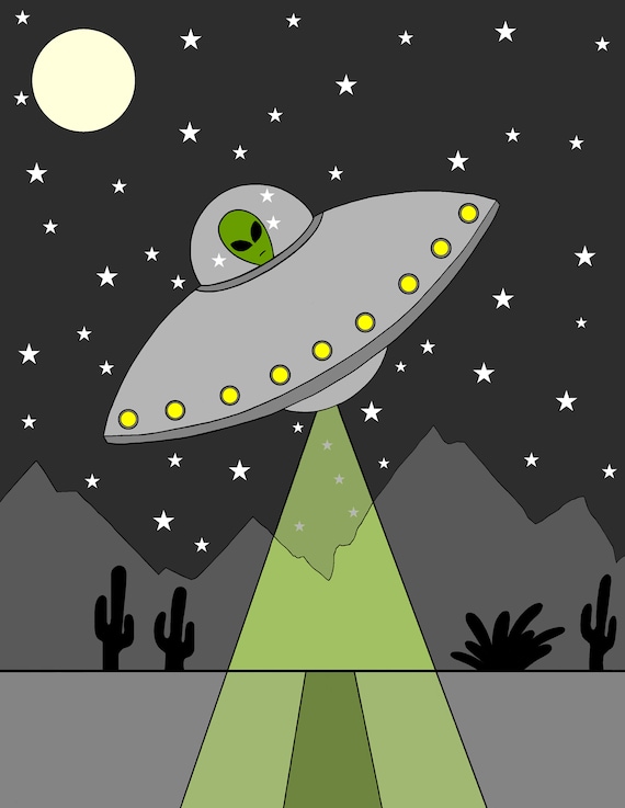 Alien Abduction Digital Download Digital Art Print - Etsy