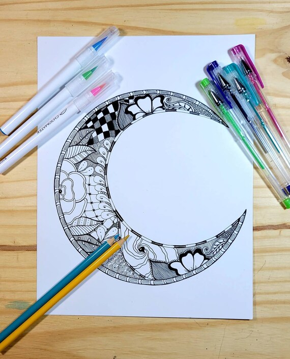 Half Moon Coloring Pages