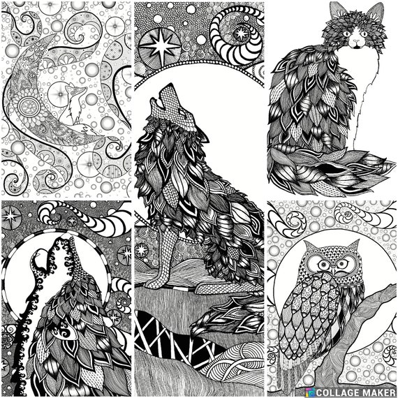 Zentangle Animal Coloring Pages Zentangle Animals Coloring Pages, Book