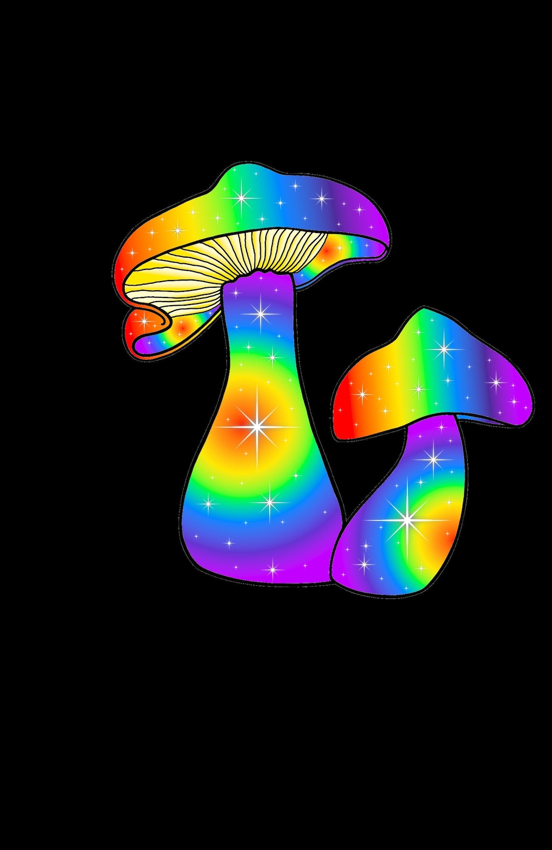 Rainbow Mushrooms SVG, Mushroom Clipart, Mushroom SVG, Digital Download ...