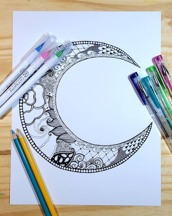 Half Moon Coloring Pages