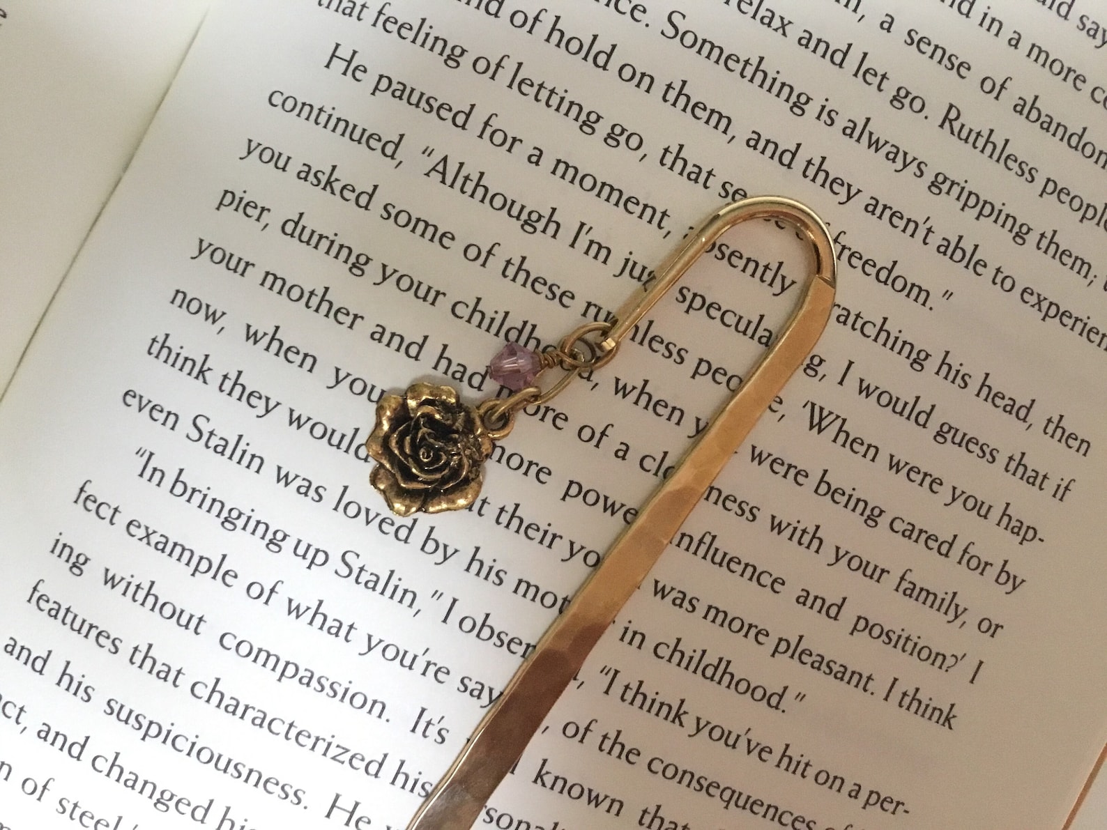 Rose Bookmark | Etsy