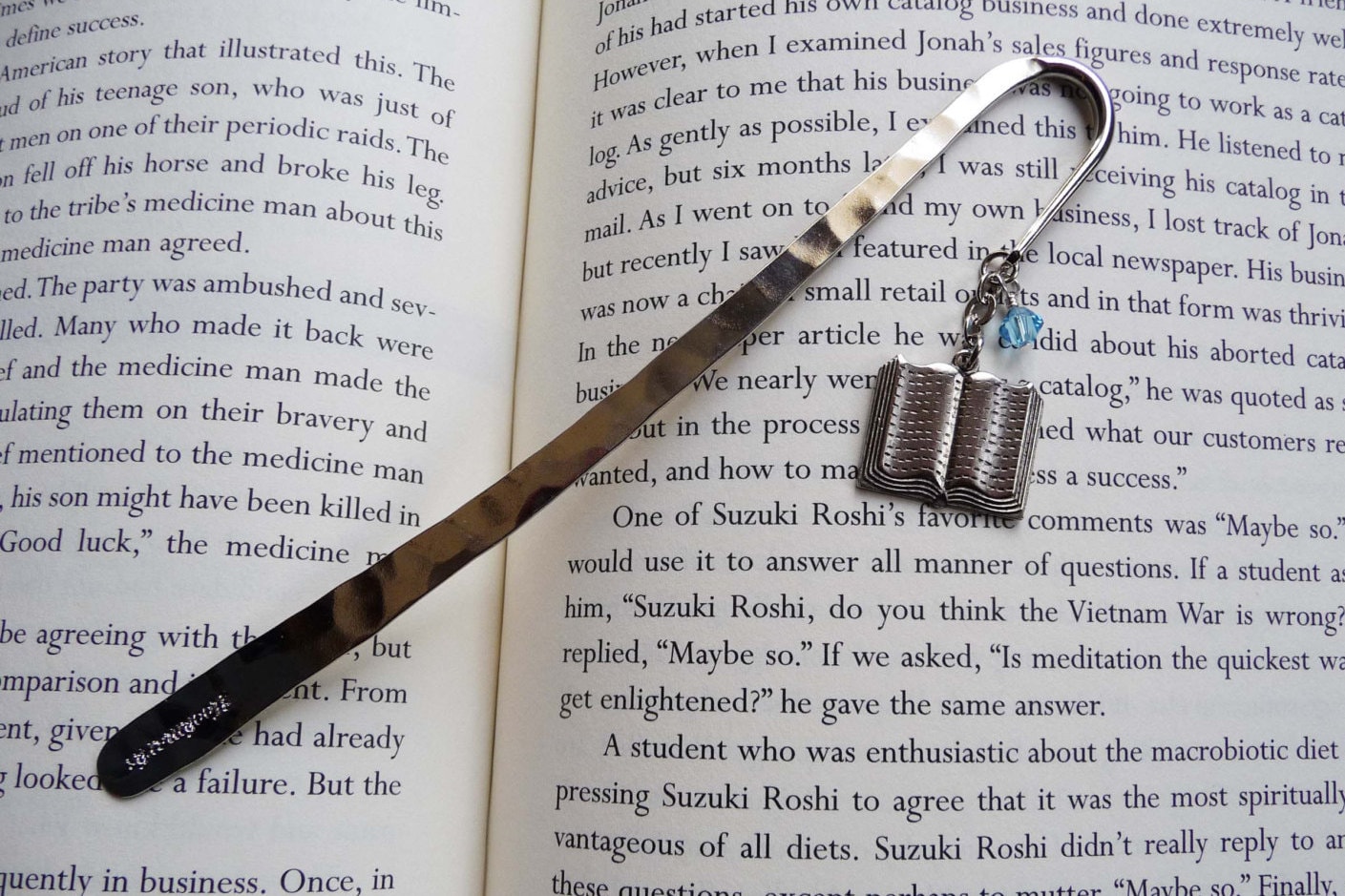Open Book Bookmark - Etsy