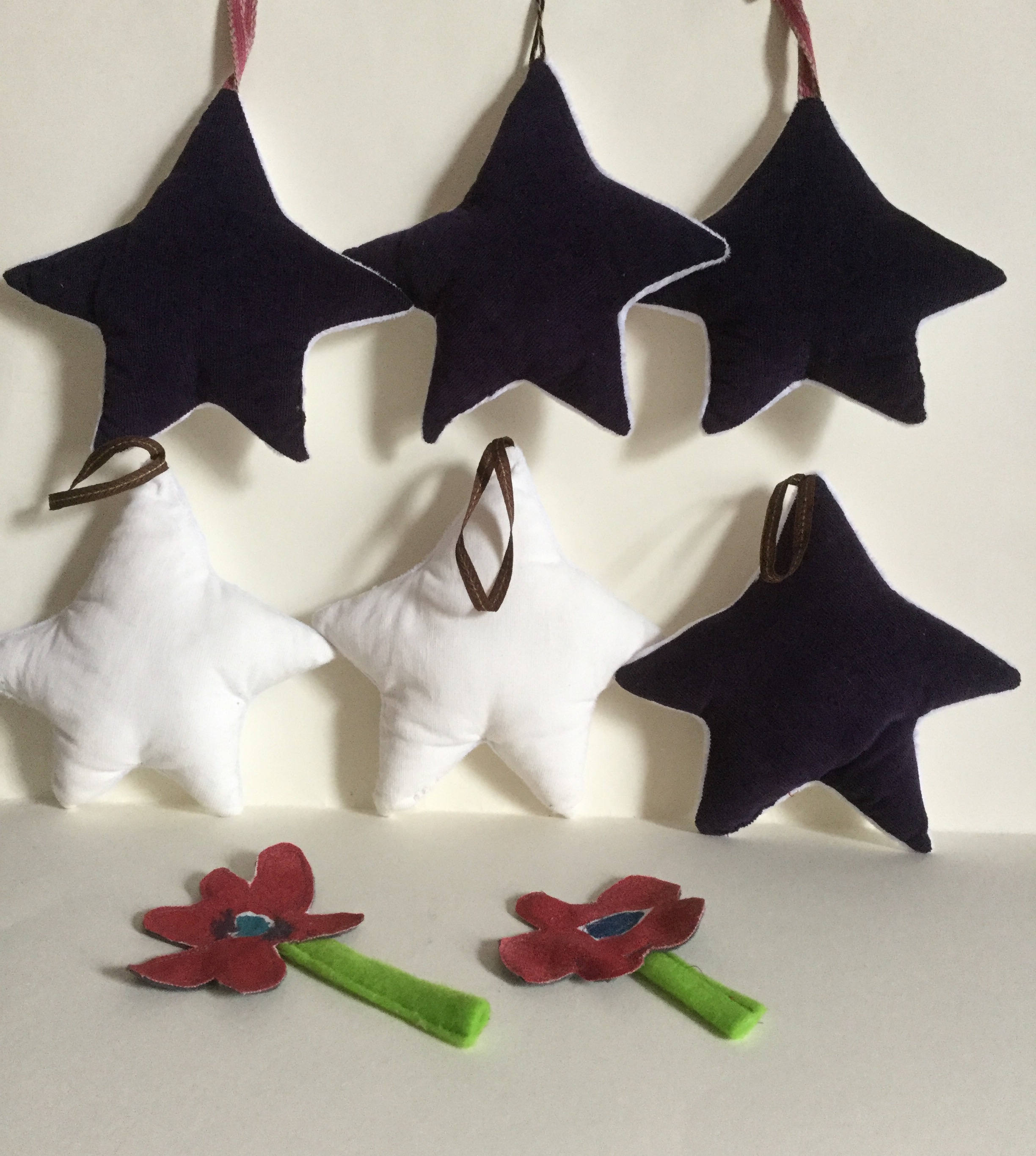 Plushie Star, Handmade White Star Decoration With a Face. Nursery Gift ...