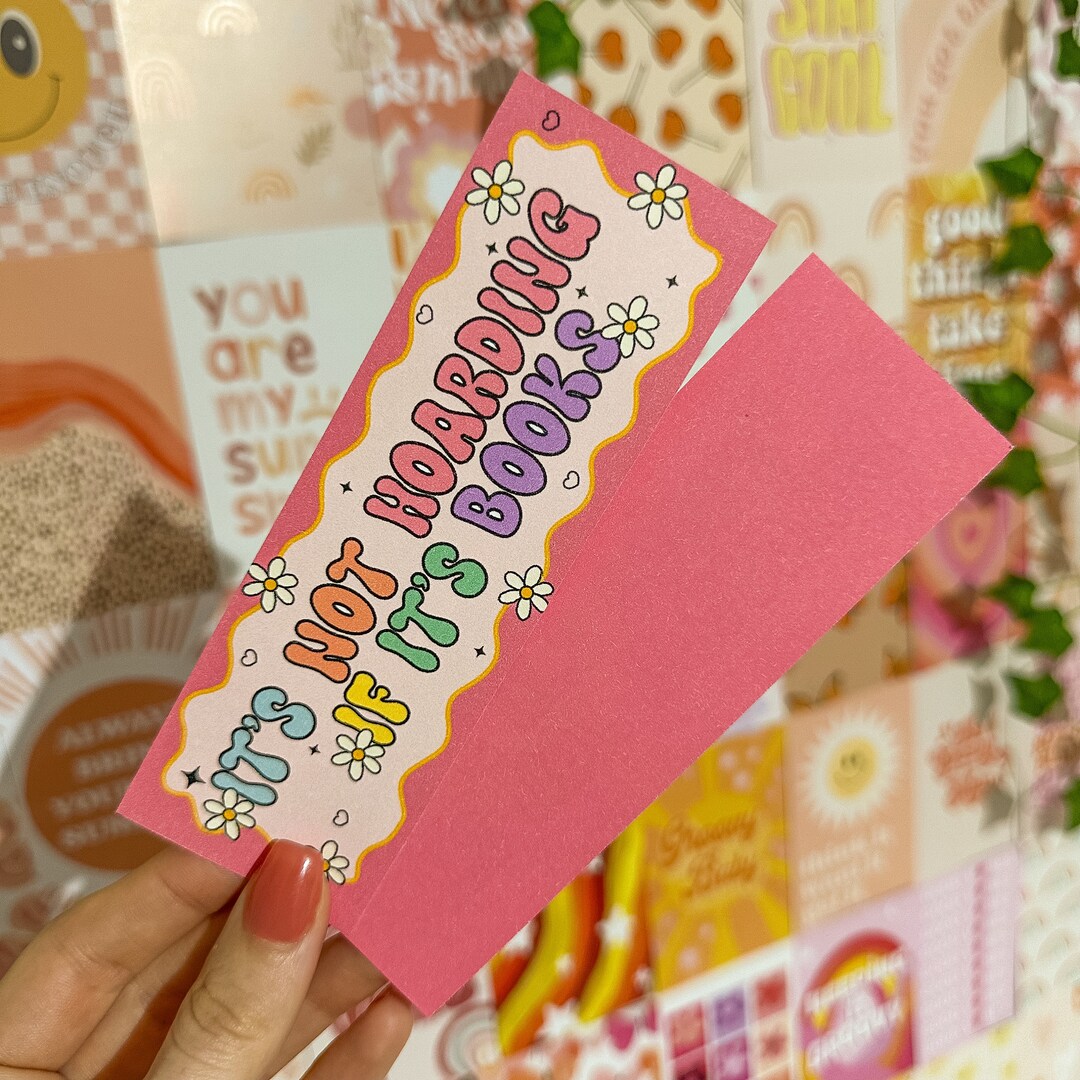 Its Not Hoarding If Its Books Bookmark Bookish Book Lover Gift Retro ...