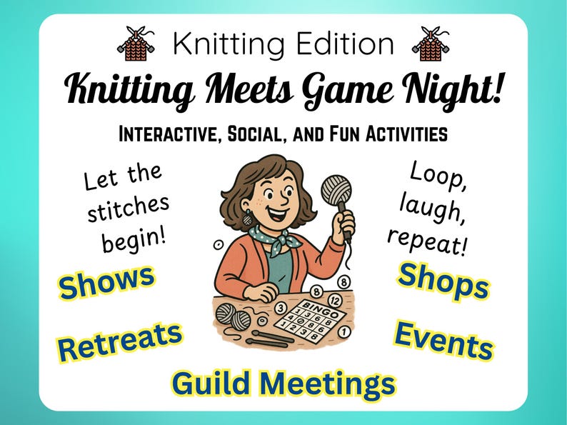 Knitting Games Bundle: 28 Fun Activities for Knitting Retreats & Guilds ...