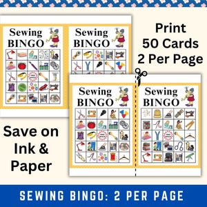 Sewing & Quilting Bingo Game: 50 Printable Cards (digital Download) - Etsy