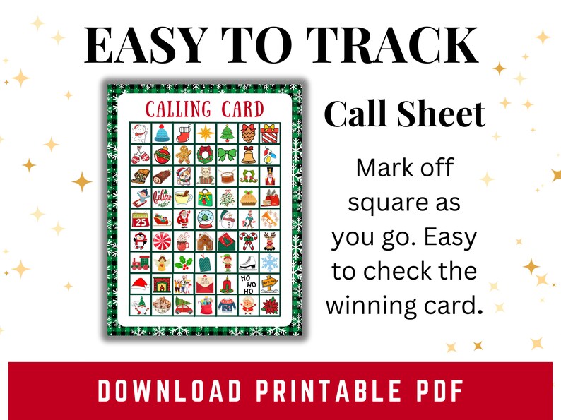 Christmas BINGO, 50 Holiday Bingo Cards for Kids, Teens or Adults ...