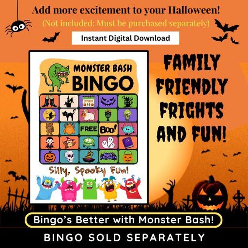 50 Halloween Bingo Game Patterns: 25 Patterns per Page for Parties ...