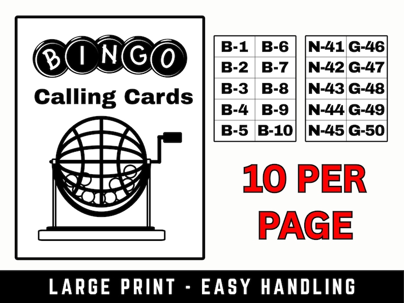 500 Jumbo Printable Bingo Cards: Standard 75 Call Bingo (digital ...