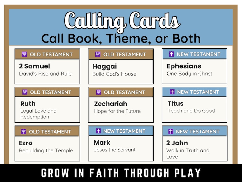 Books of the Bible Bingo Game – 100 Bible Bingo Cards, Bible Study ...