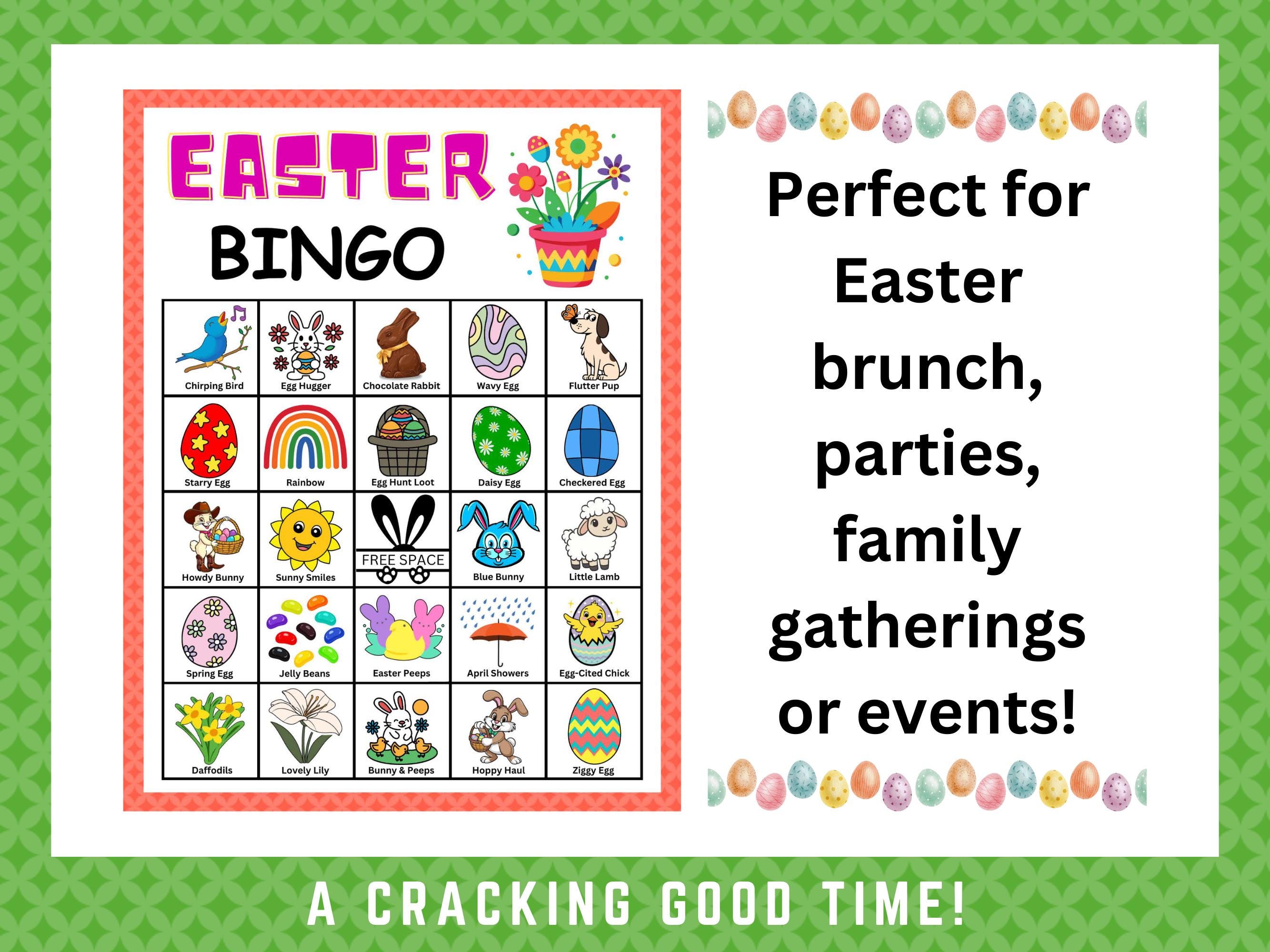 Easter Bingo Cards Printable | 50 Unique Easter Bingo Cards for Kids ...