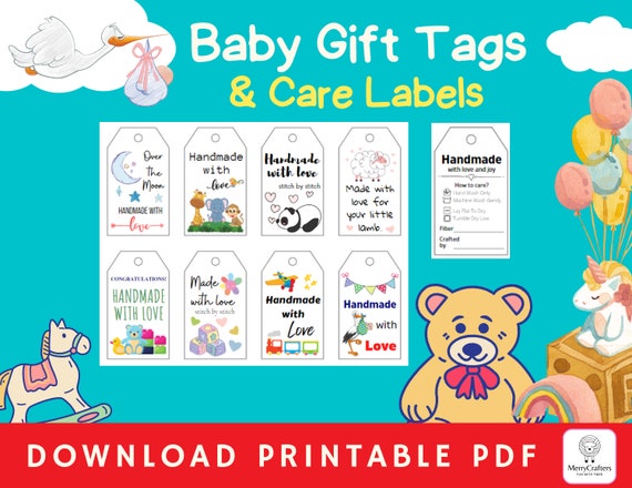 PRINTABLE Baby Gift Tags Perfect for Handmade Items - Etsy