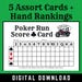 Poker Run Printable Scorecard, Poker Run Score Card, Poker Run Score ...