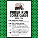 Poker Run Score Cards: Bundle of 5 Designs With Poker Hand Rankings ...
