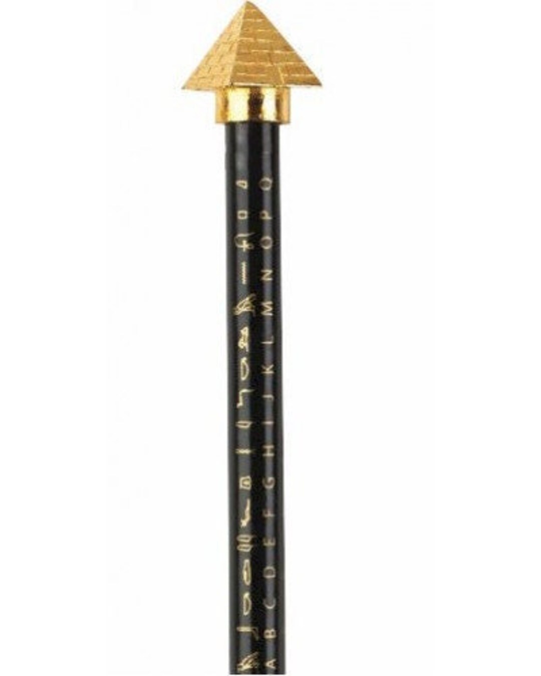Pyramid Pencil With Egyptian Hieroglyphics Alphabet Gold Platted Topper ...