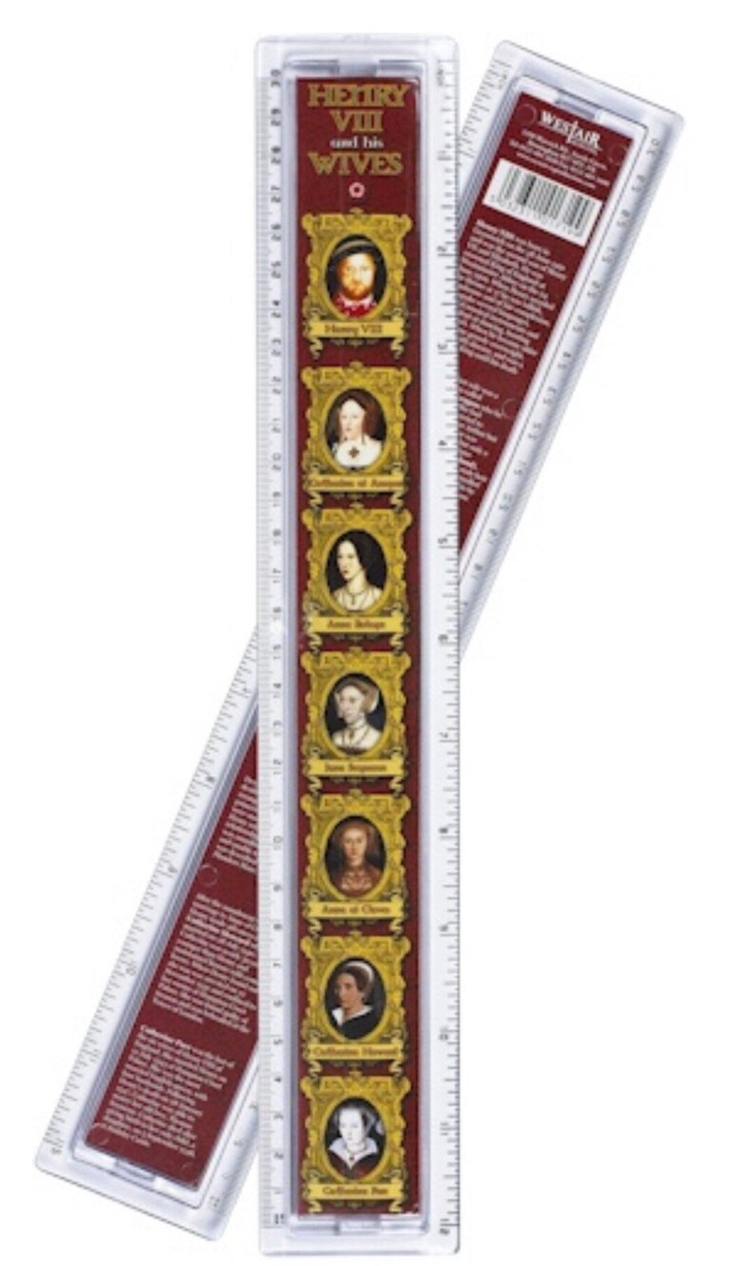30cm KING HENRY VIII Ruler and His Wives Pictures Timeline on Reverse ...