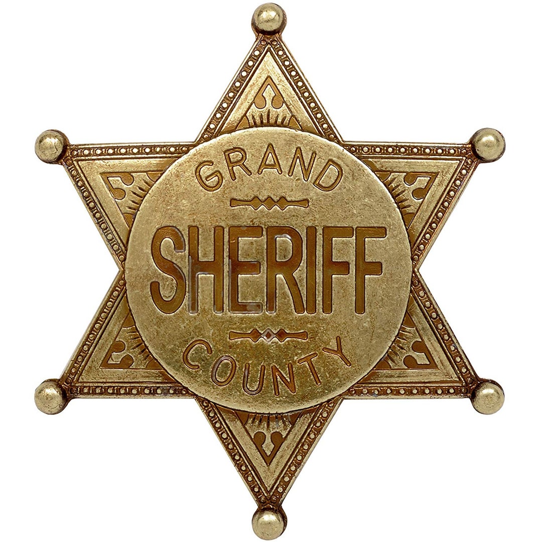 Gold Grand County American Style Badge US Law Enforcement Full Size ...