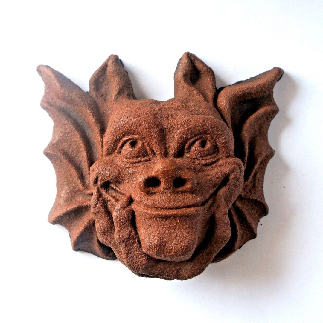 Smiling Cheeky Gargoyle Named pugg Lovely Garden Wall Hanging Ornament ...