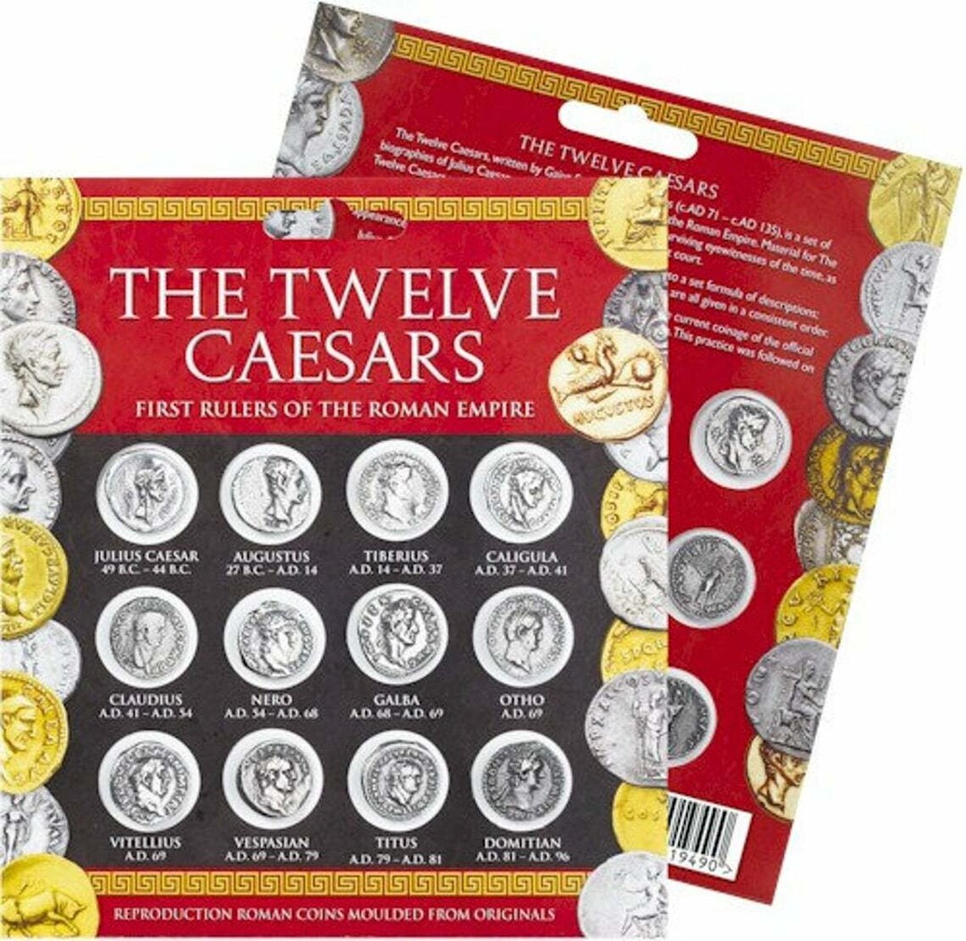 The Twelve Caesars Silver Coin Pack Reproduction Roman Coins Moulded ...