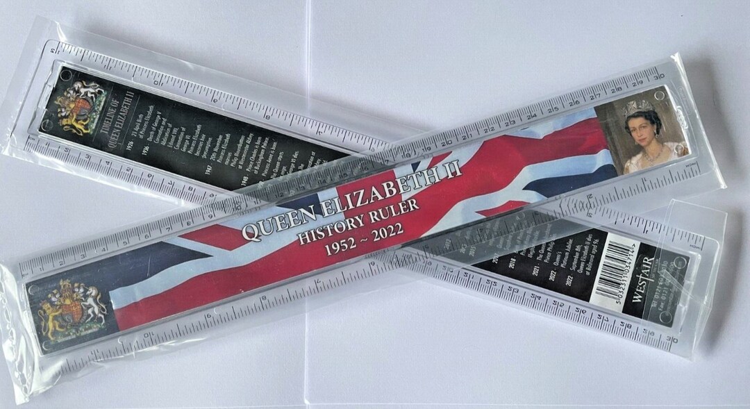 Queen Elizabeth II History Ruler 30cm Ruler Monarchy School - Etsy