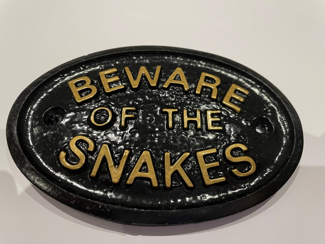 Beware of the Snakes Garden Wall Sign Plaque - Etsy Canada