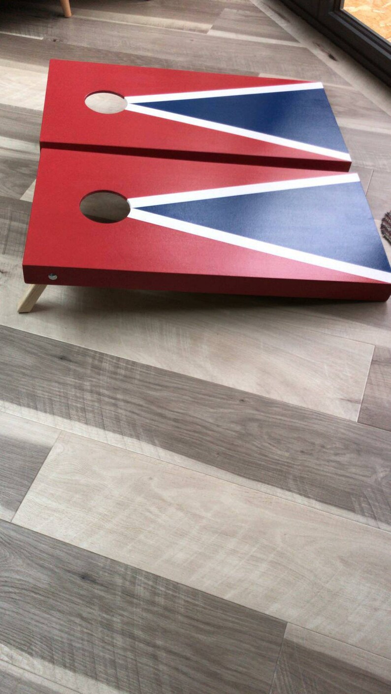 Red and Blue Cornhole Game With 8 X Throwing Bags bean Bag - Etsy