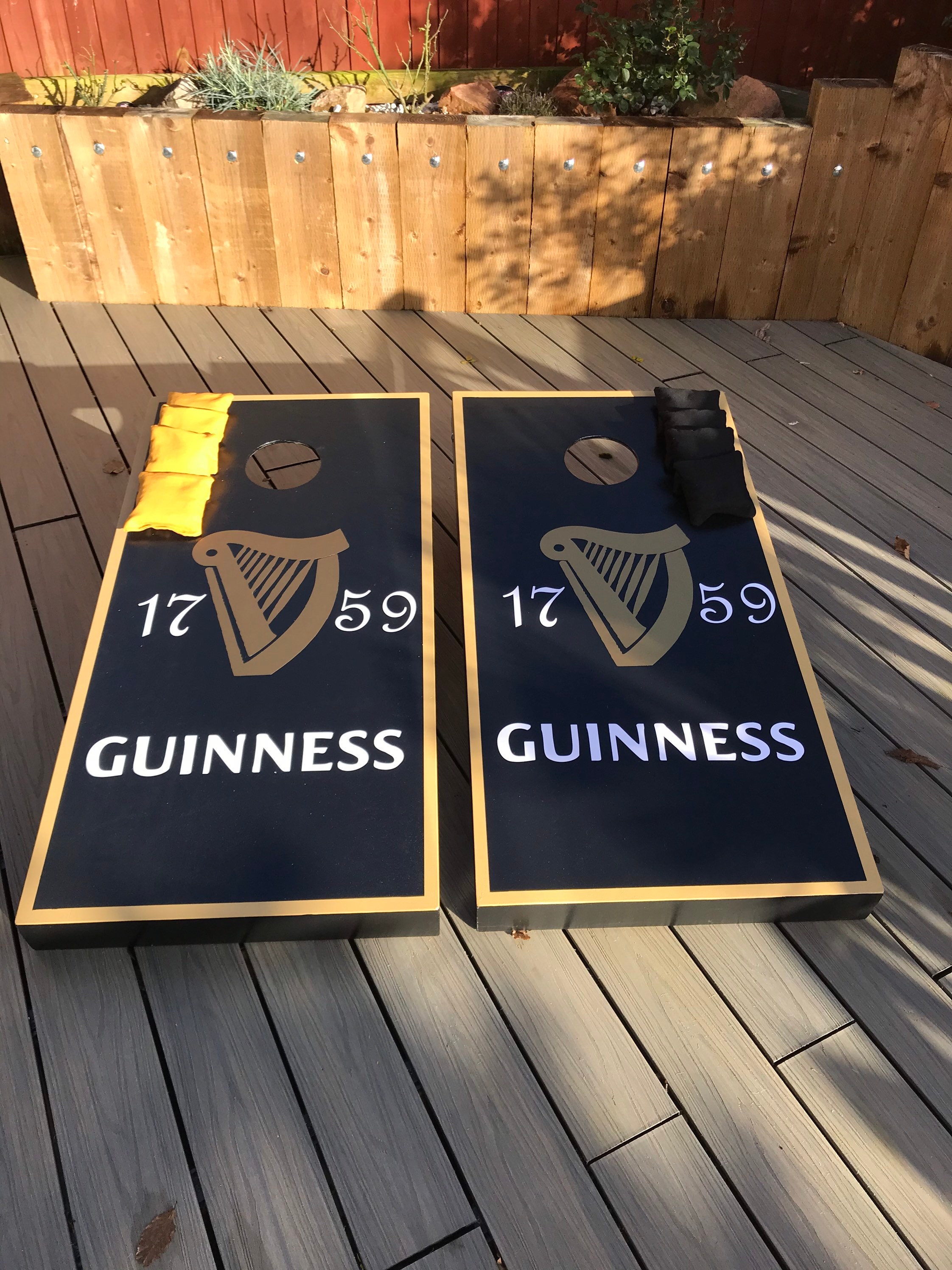 Guinness Cornhole Game Bean Bag Toss - Etsy UK