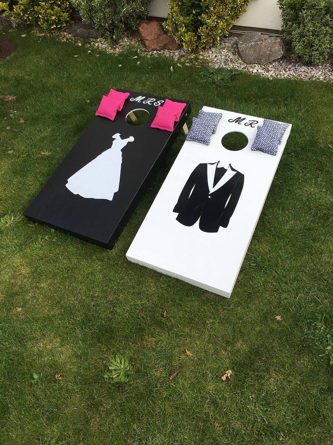 Wedding Cornhole Game: Personalized Mr & Mrs Bean Bag Toss - Etsy