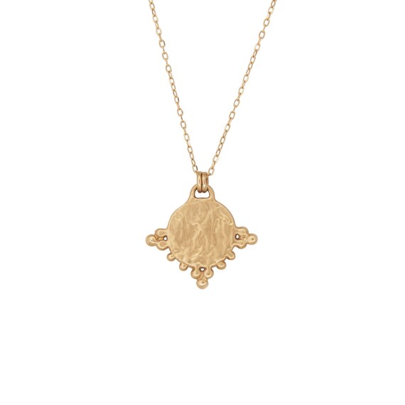 Helios Medallion Pendant Necklace 14k Yellow Gold - Etsy