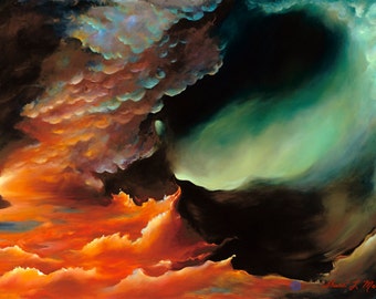 Original Abstract Space Art Outer Space Decor Original | Etsy