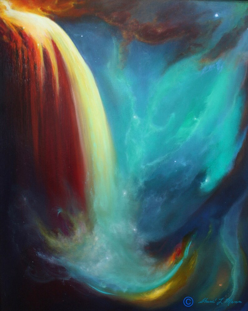 Original Abstract Space Art Outer Space Decor Original Oil - Etsy