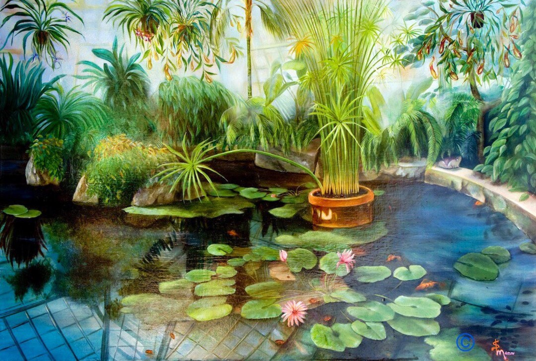Original Botatanical.nature Scenes of Botanical Gardens in S.F. Oil ...