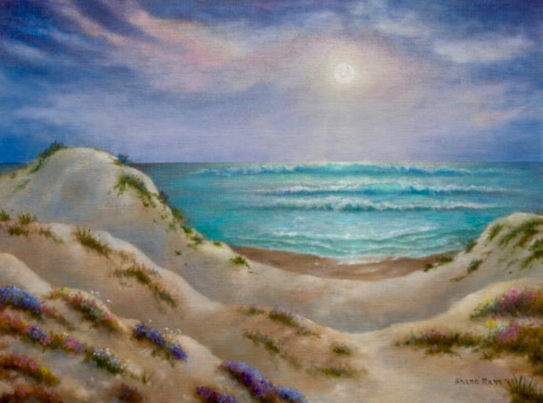 Ocean Scape in Oil.pacifica.painting Original.coastal Beach.santa Cruz ...
