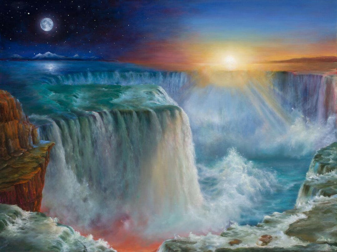 Waterfall Prints.landscape Prints and Giclees.home Decor. Office Decor ...