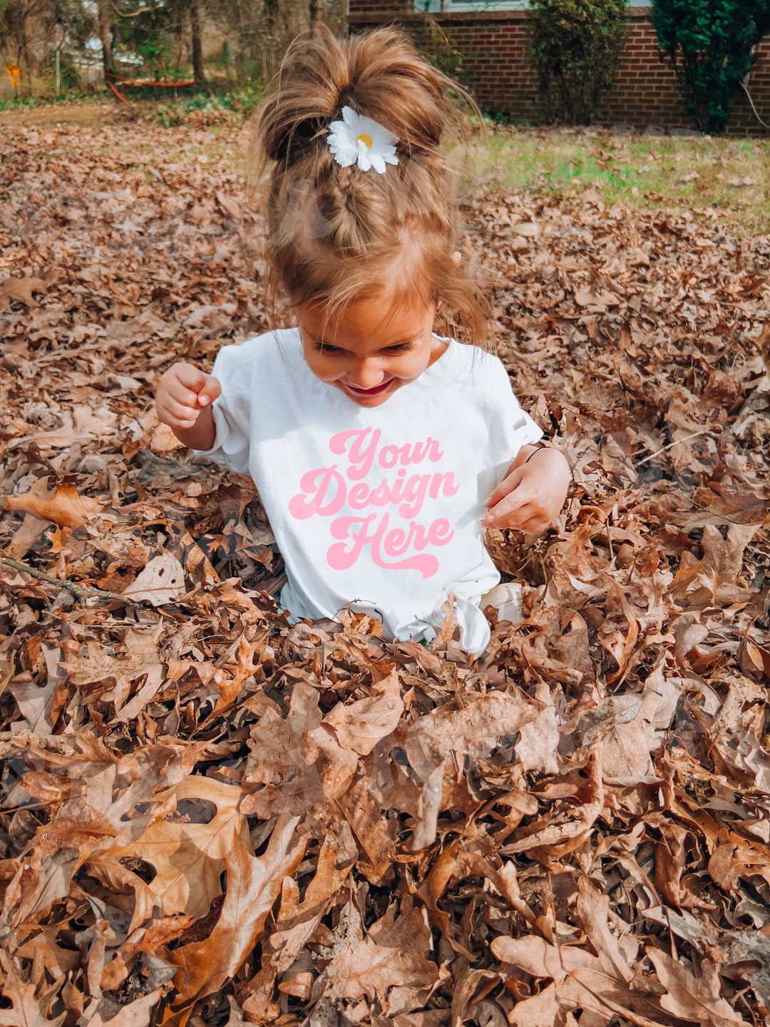 Kids White T-shirt Mockup Model Childs Boho Toddler Shirt - Etsy