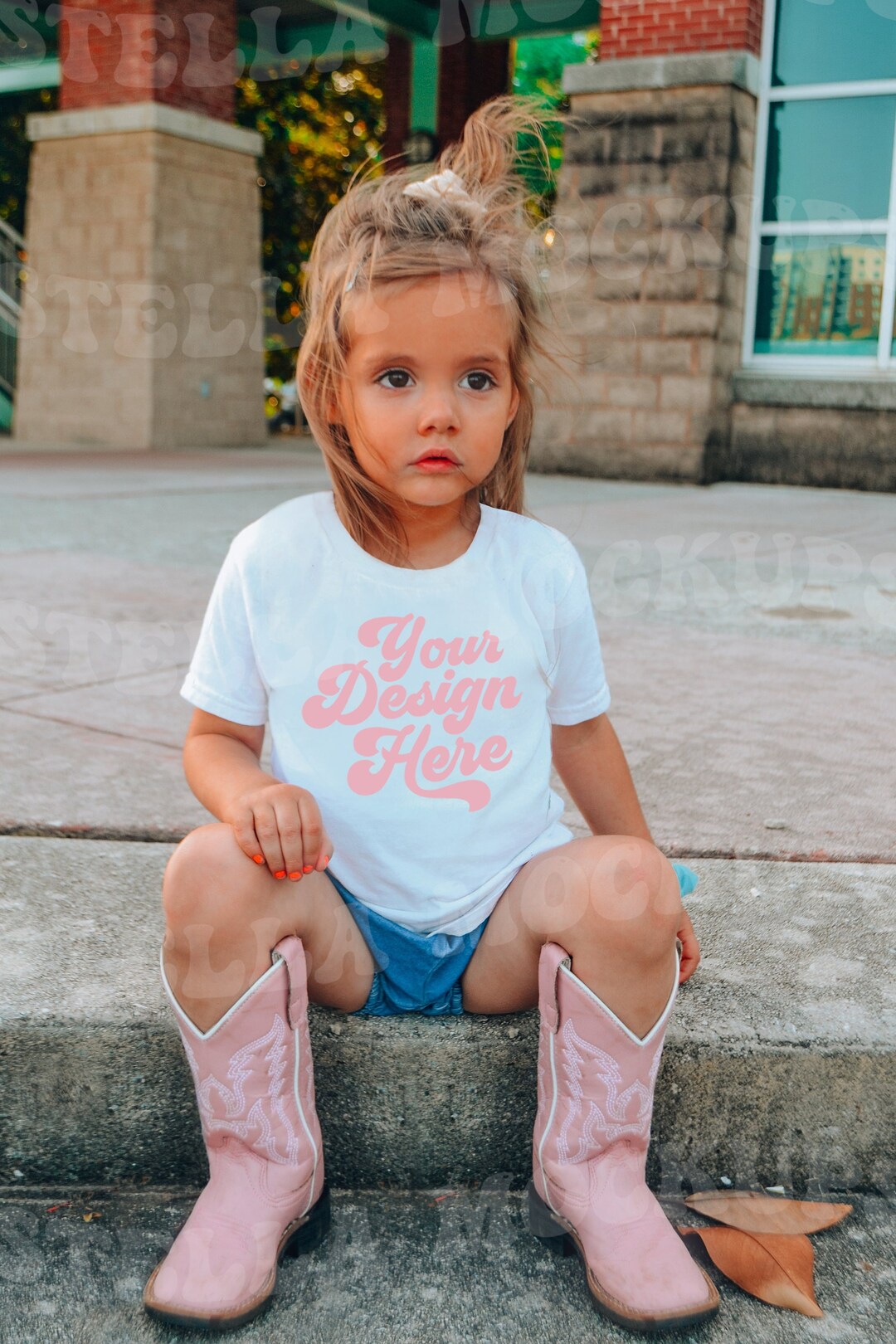 Kids T-shirt Mockup Model | Childs White Rabbit Skins Shirt Mock up ...