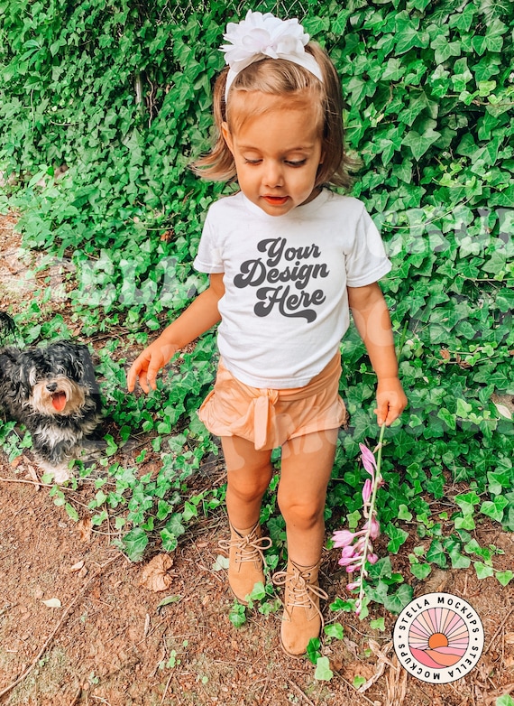 Kids Shirt Mockup Model Baby White Tshirt Mock up - Etsy
