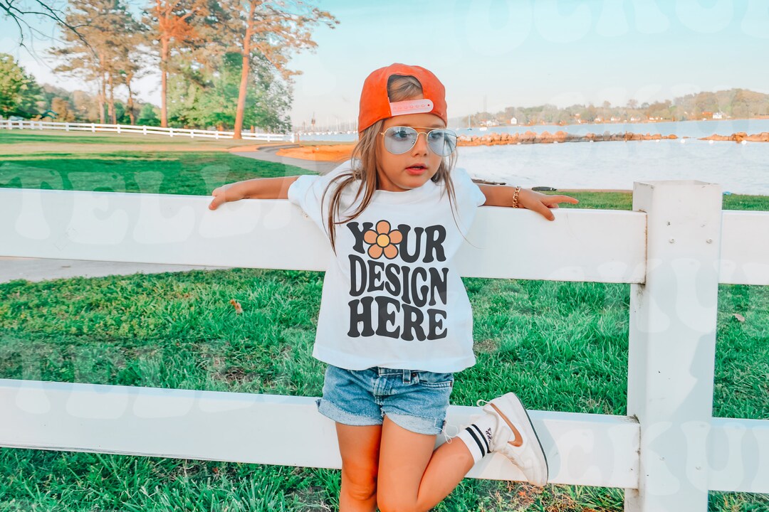 Kids Gildan T-shirt Mockup Model | Childs White Shirt Mock up | Baby ...