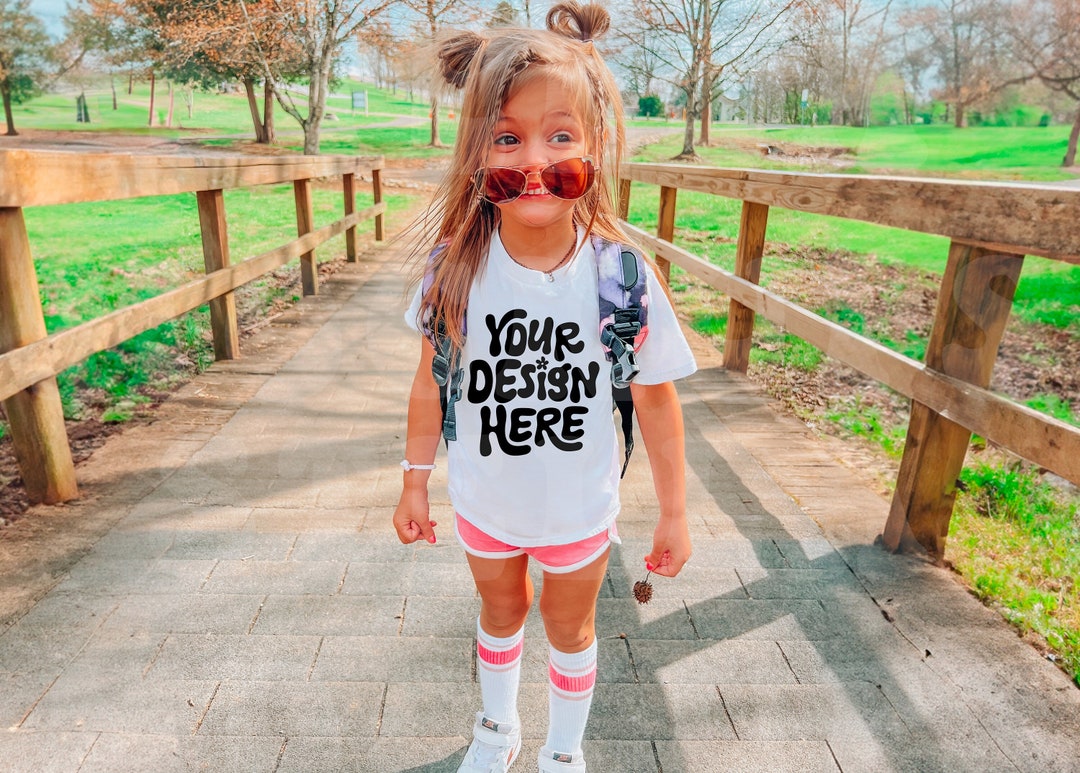 Kids Gildan T-shirt Mockup Model | Preschool Back to School Childs ...