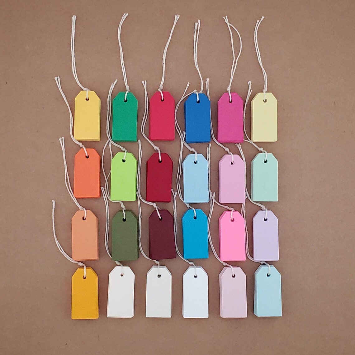 Small Tags 3/4 x 1 1/2 100 tags w/ 7 | Etsy