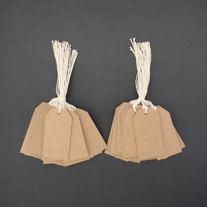 Pre-strung Heavy Weight Kraft Tags With Twine 5 Sizes to Choose From - Etsy